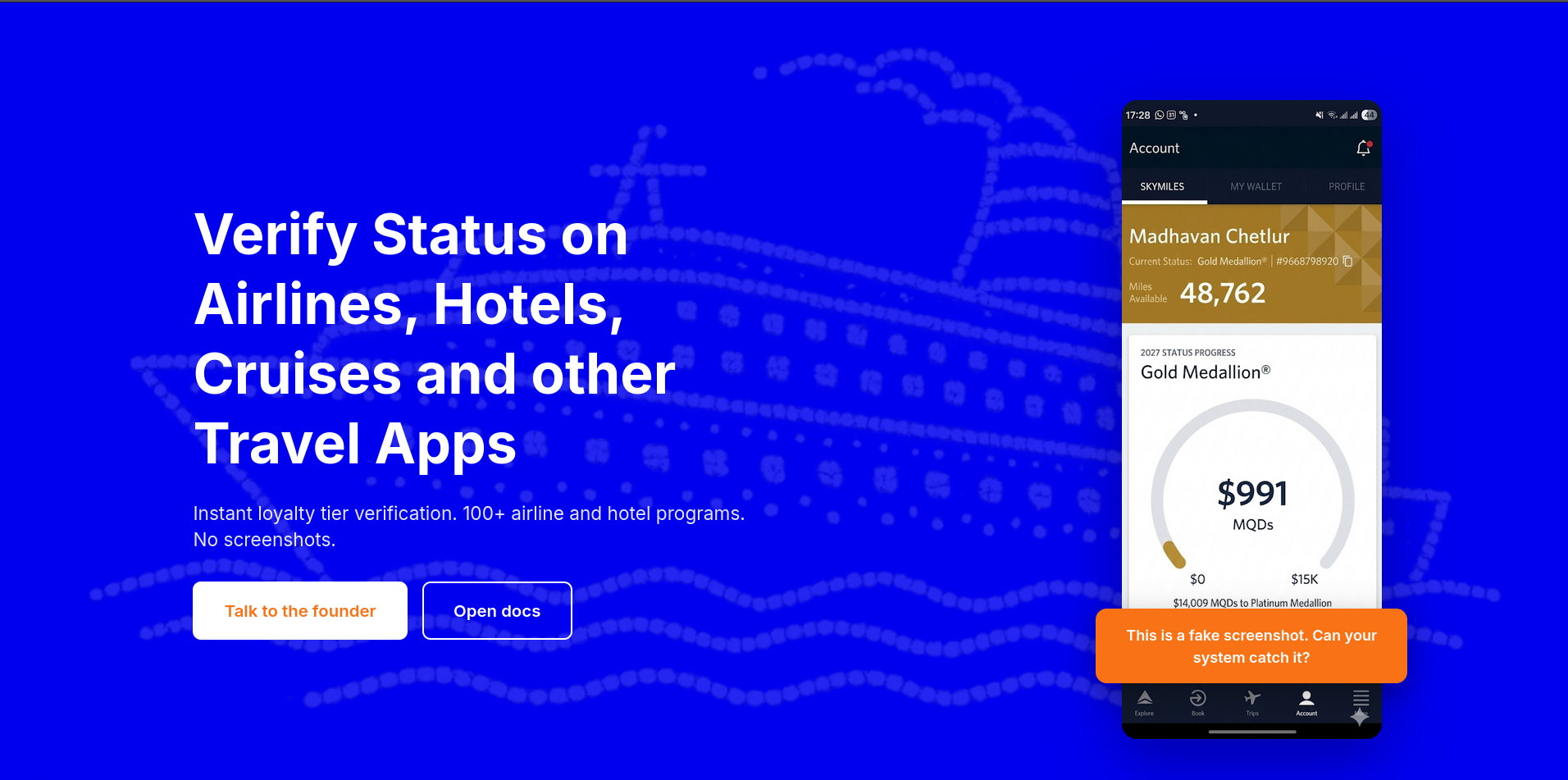 Status Match - Instant Travel Loyalty Verification | Reclaim Protocol